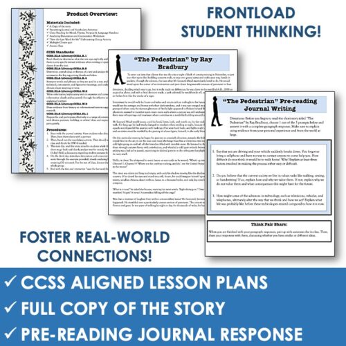The Pedestrian by Ray Bradbury - Close Reading & Analysis Dystopian ...