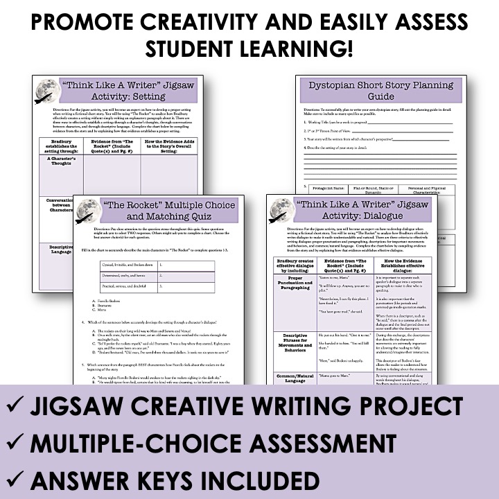"The Rocket" by Ray Bradbury - Close Reading, Analysis, Writing Short ...