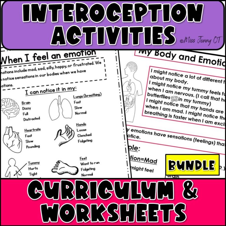 Interoception and Self Regulation Activities Bundle | Made By Teachers