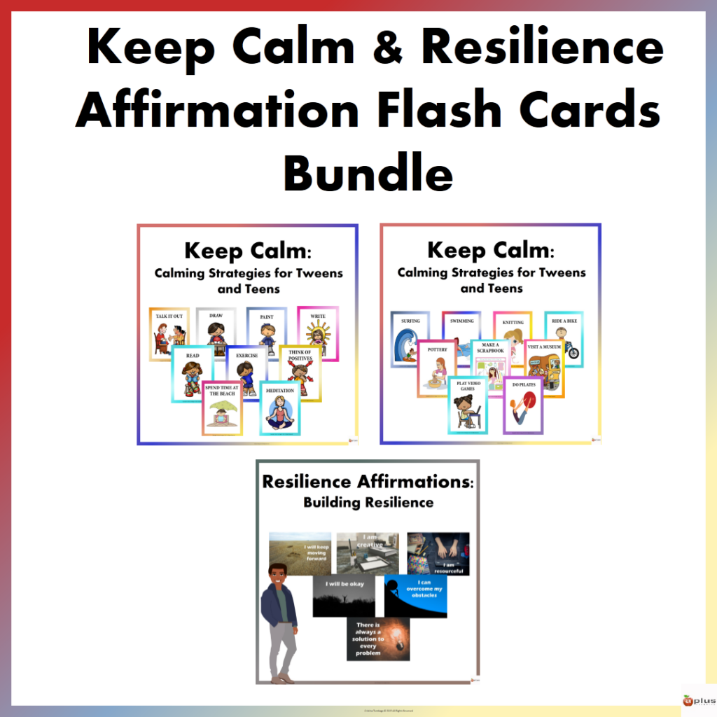 Keep Calm and Resilience Affirmations Flash Cards Bundle | Made By Teachers