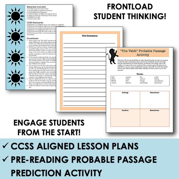 The Veldt by Ray Bradbury - Close Reading & Analysis Dystopian Short ...