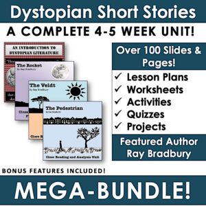 Dystopian Short Story Unit Bundle - 3 Stories, CCSS Aligned, Analysis ...