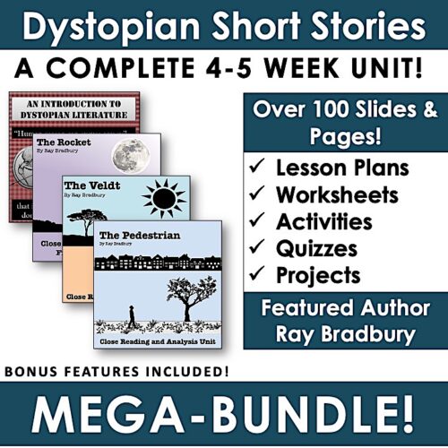 Dystopian Short Story Unit Bundle - 3 Stories, CCSS Aligned, Analysis ...