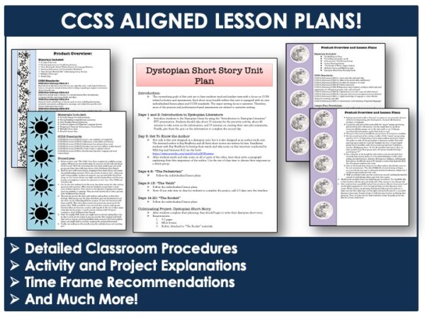 Dystopian Short Story Unit Bundle - 3 Stories, CCSS Aligned, Analysis ...