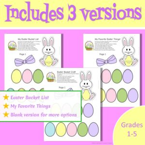 Easter Basket Bucket List Craft - No Prep! | Made By Teachers