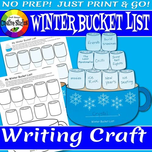 Winter Bucket List Hot Cocoa Craft - No Prep! | Made By Teachers