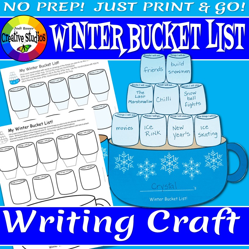Winter Bucket List Hot Cocoa Craft - No Prep! | Made By Teachers