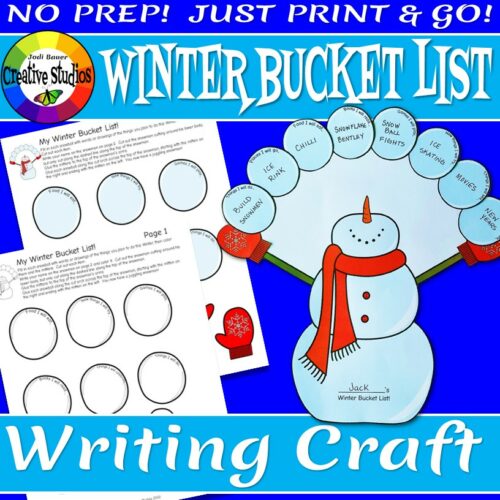 Winter Bucket List Juggling Snowman Craft - No Prep! | Made By Teachers