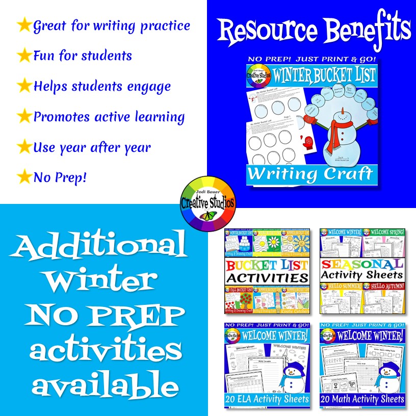 Winter Bucket List Juggling Snowman Craft - No Prep! | Made By Teachers