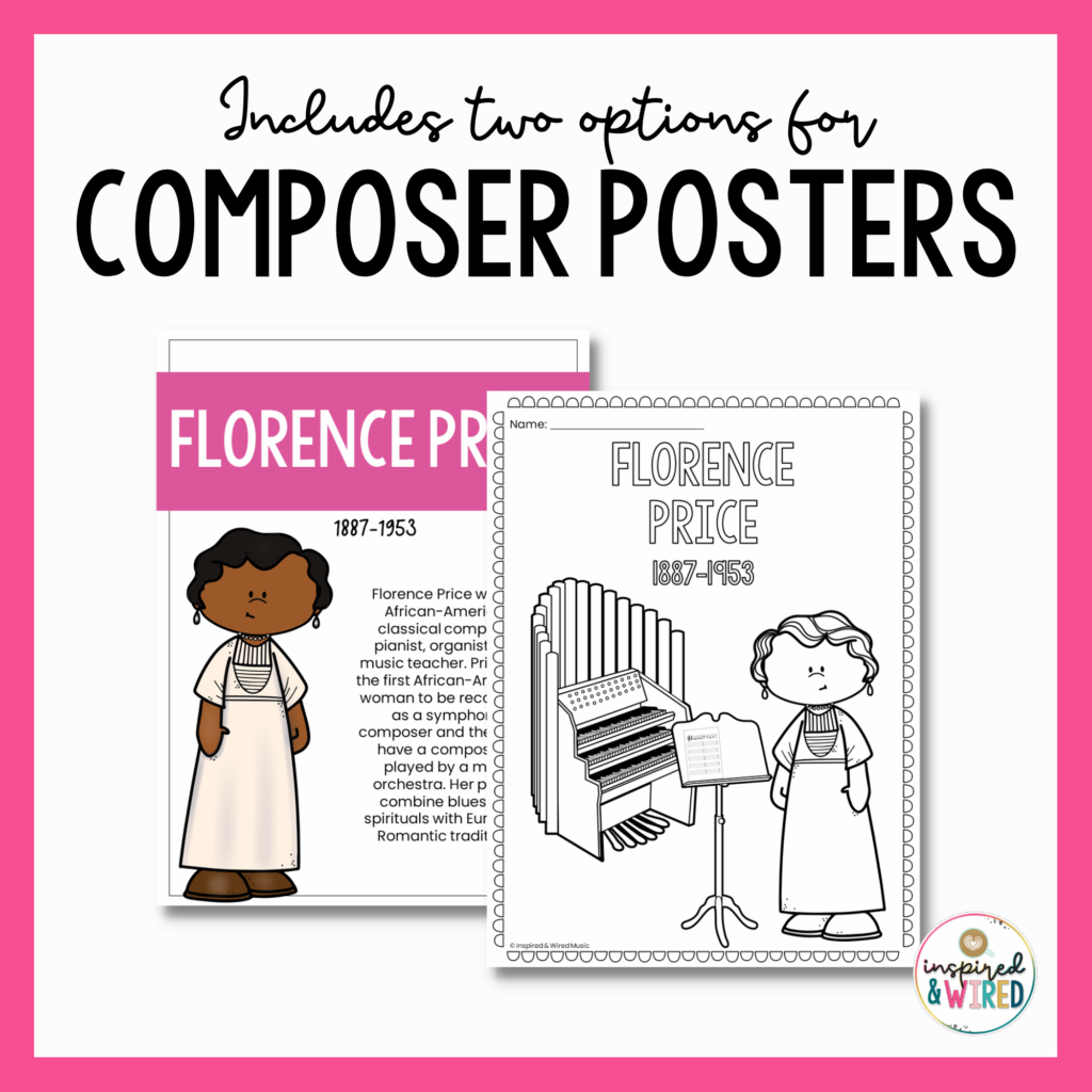 Florence Price Poster & Music Activities | Black History Month Female ...
