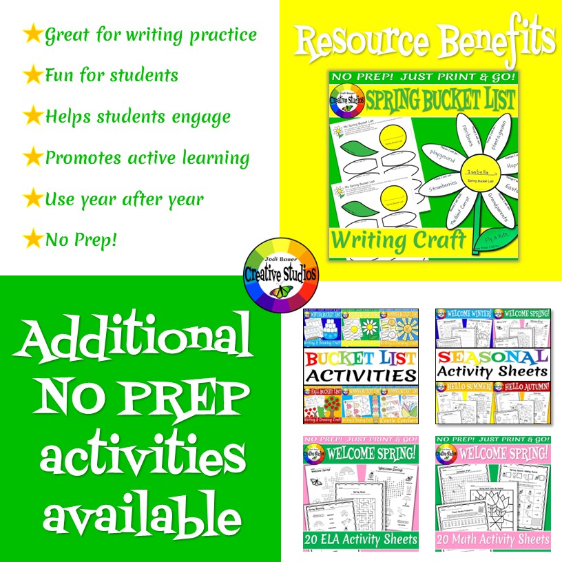 Spring Bucket List Daisy Craft - No Prep! | Made By Teachers