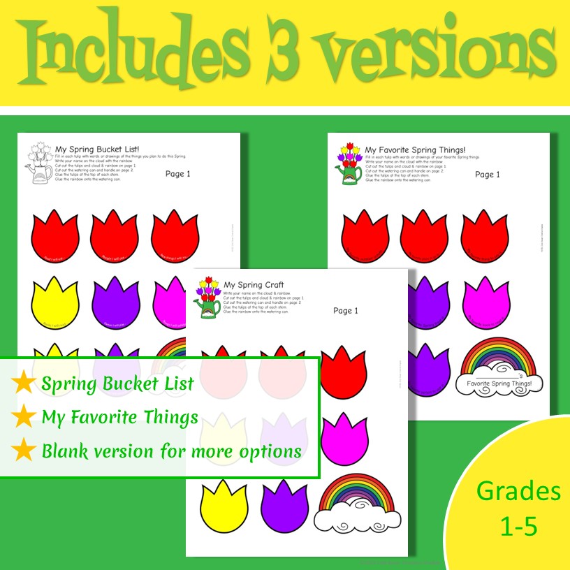 Spring Bucket List Watering Can Craft - No Prep! | Made By Teachers