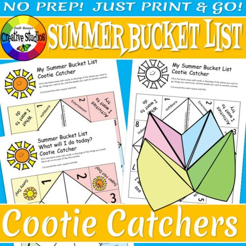Summer Bucket List - Cootie Catcher Activity - No Prep! | Made By Teachers