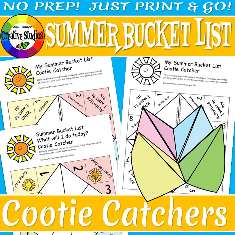 Summer Bucket List - Cootie Catcher Activity - No Prep! | Made By Teachers