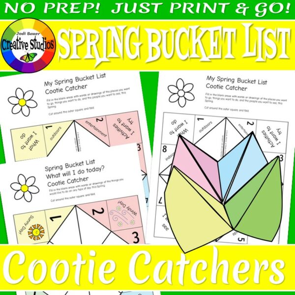 Spring Bucket List - Cootie Catcher Activity - No Prep! | Made By Teachers