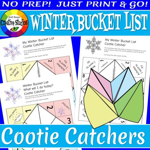 Winter Bucket List - Cootie Catcher Activity - No Prep! | Made By Teachers