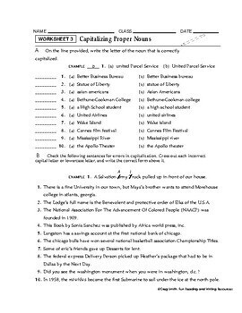 Capitalization Worksheets for Middle Grades | Made By Teachers
