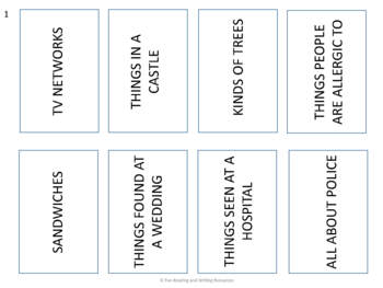 Word Categories Game - Back to School or End of the Year Fun Vocabulary ...