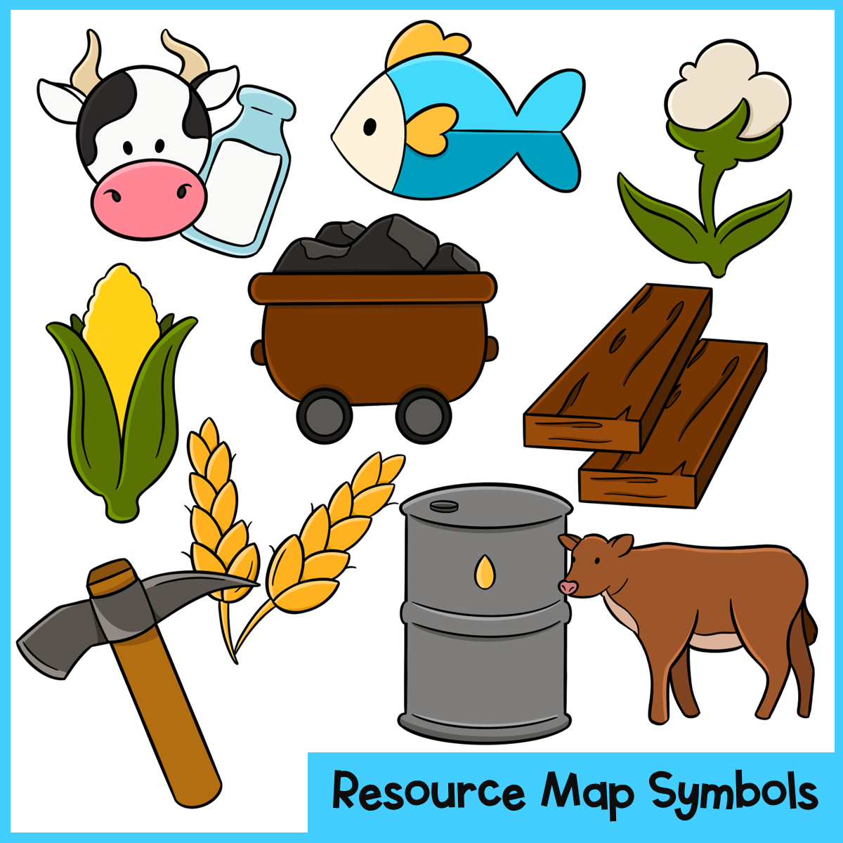 Types of Maps Clip Art | USA | Made By Teachers