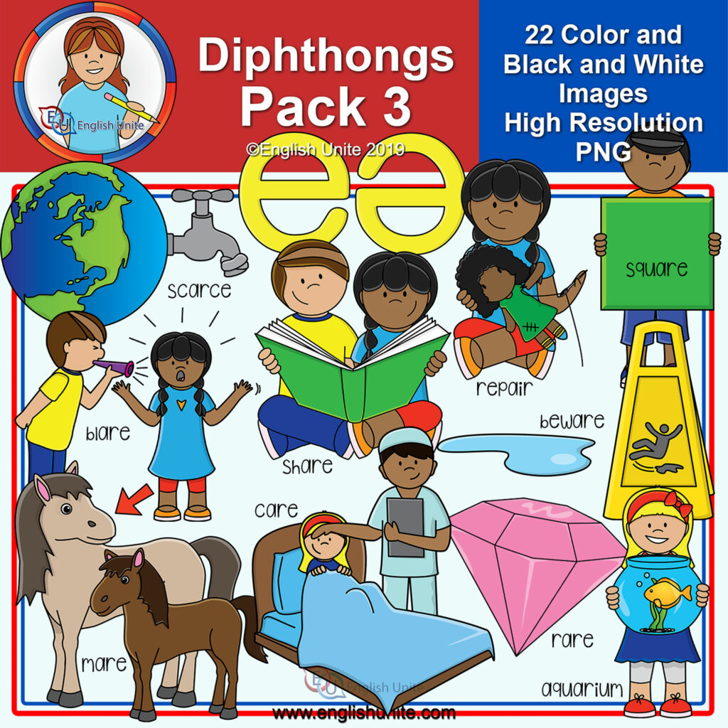 Clip Art - Diphthongs Pack 3 (air sound) | Made By Teachers