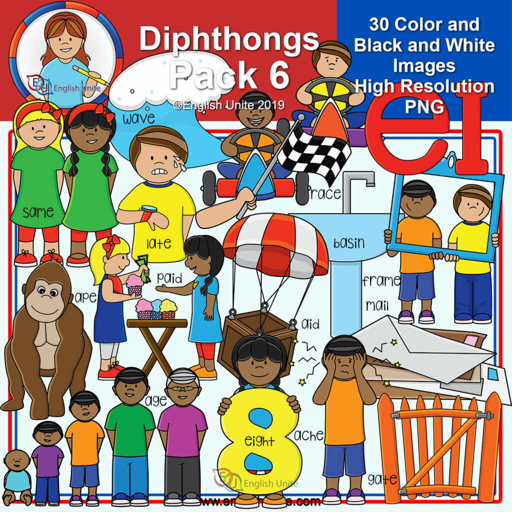Clip Art - Diphthongs Pack 6 (long a sound) | Made By Teachers