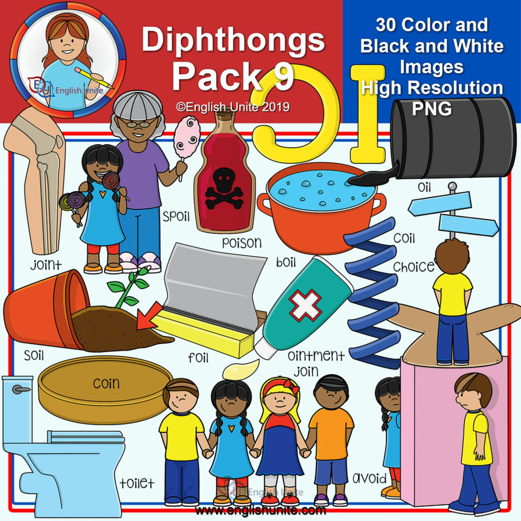 Clip Art - Diphthongs Pack 9 (oi sound) | Made By Teachers