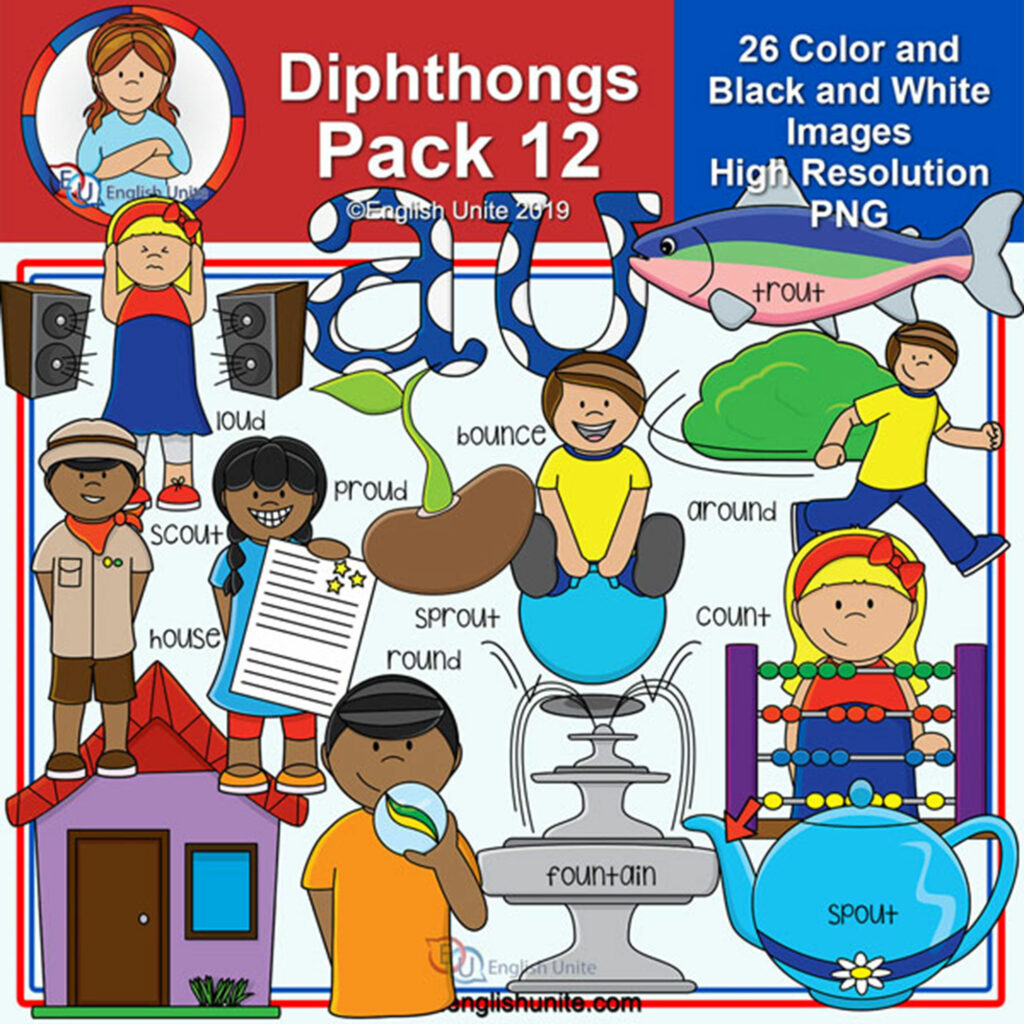 Clip Art - Diphthongs Pack 7 (long a sound) | Made By Teachers