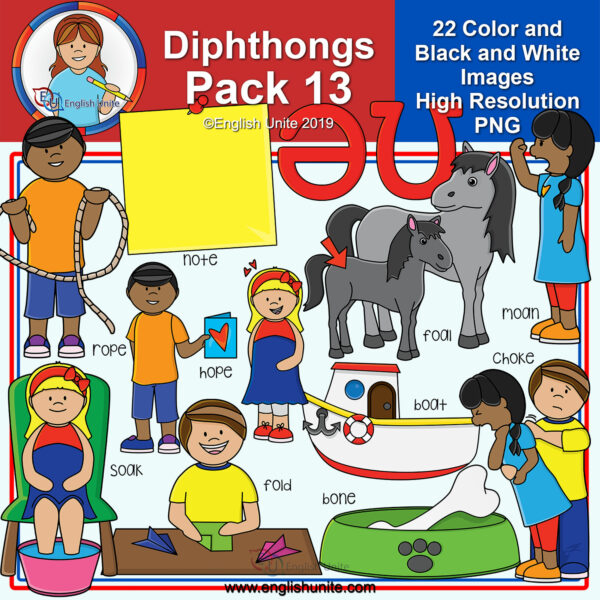 Clip Art - Diphthongs Pack 13 (long o sound) | Made By Teachers