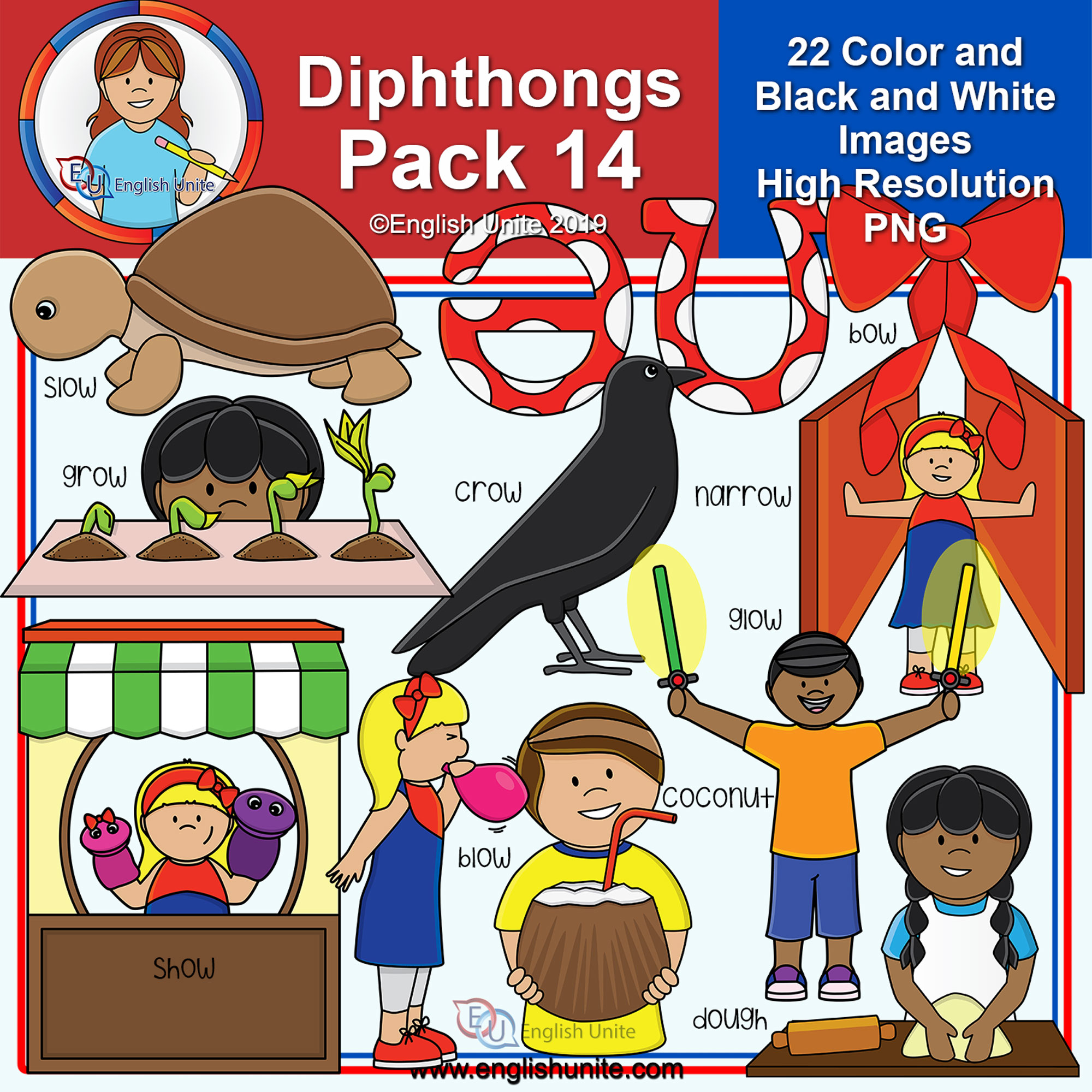 Clip Art - Diphthongs Pack 14 (long o sound) | Made By Teachers