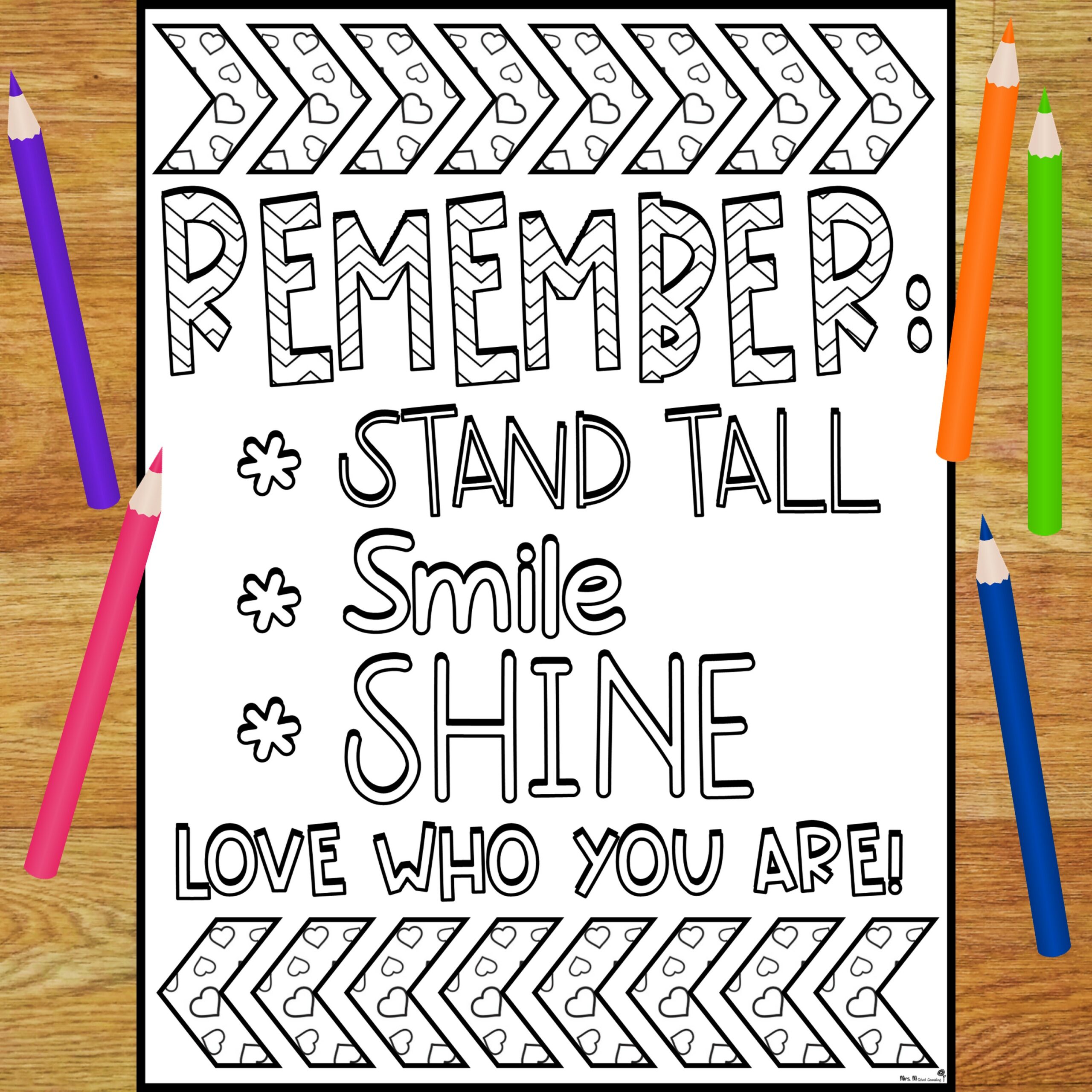 Self-Love Coloring Pages / Positive Affirmations & Self-Talk ...