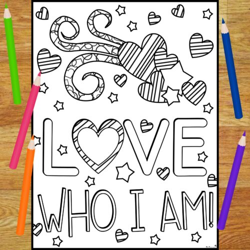 Self-Love Coloring Pages / Positive Affirmations & Self-Talk ...