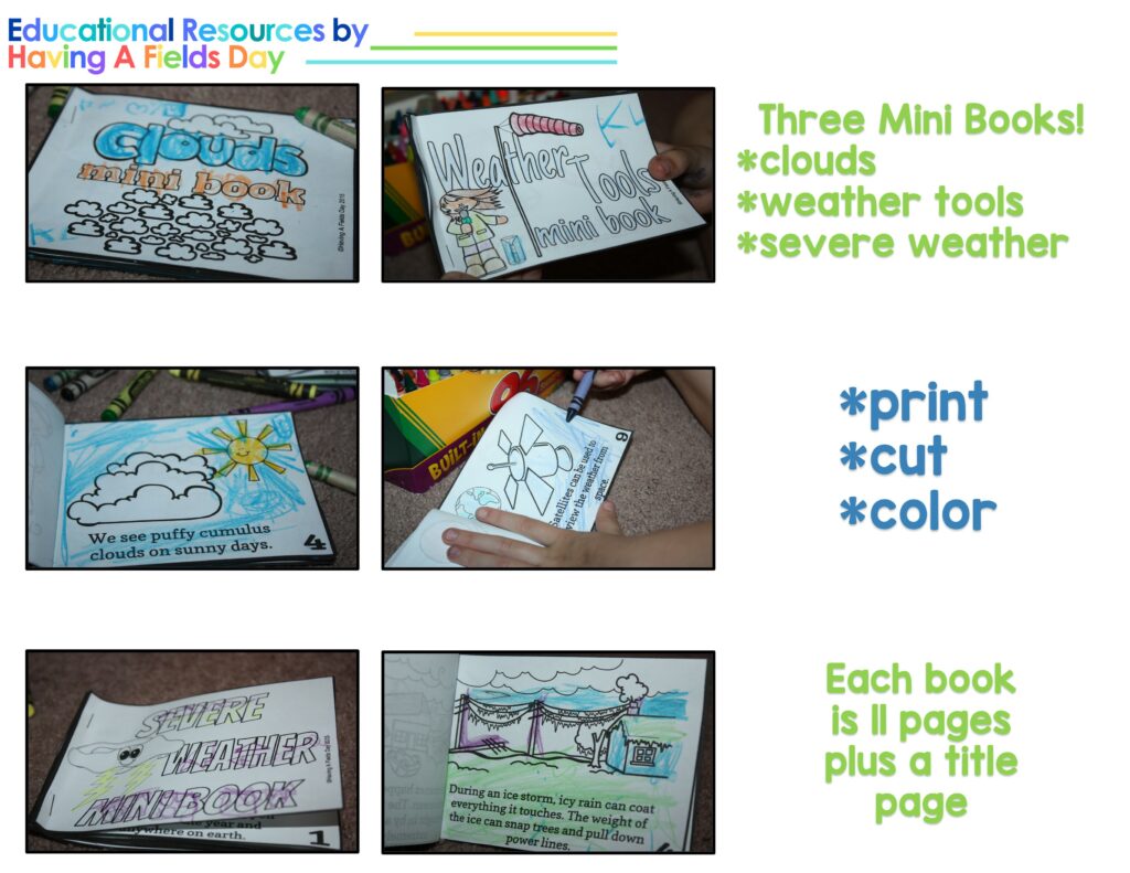 Weather Mini Books: Clouds, Weather Tools, Severe Weather | Made By ...