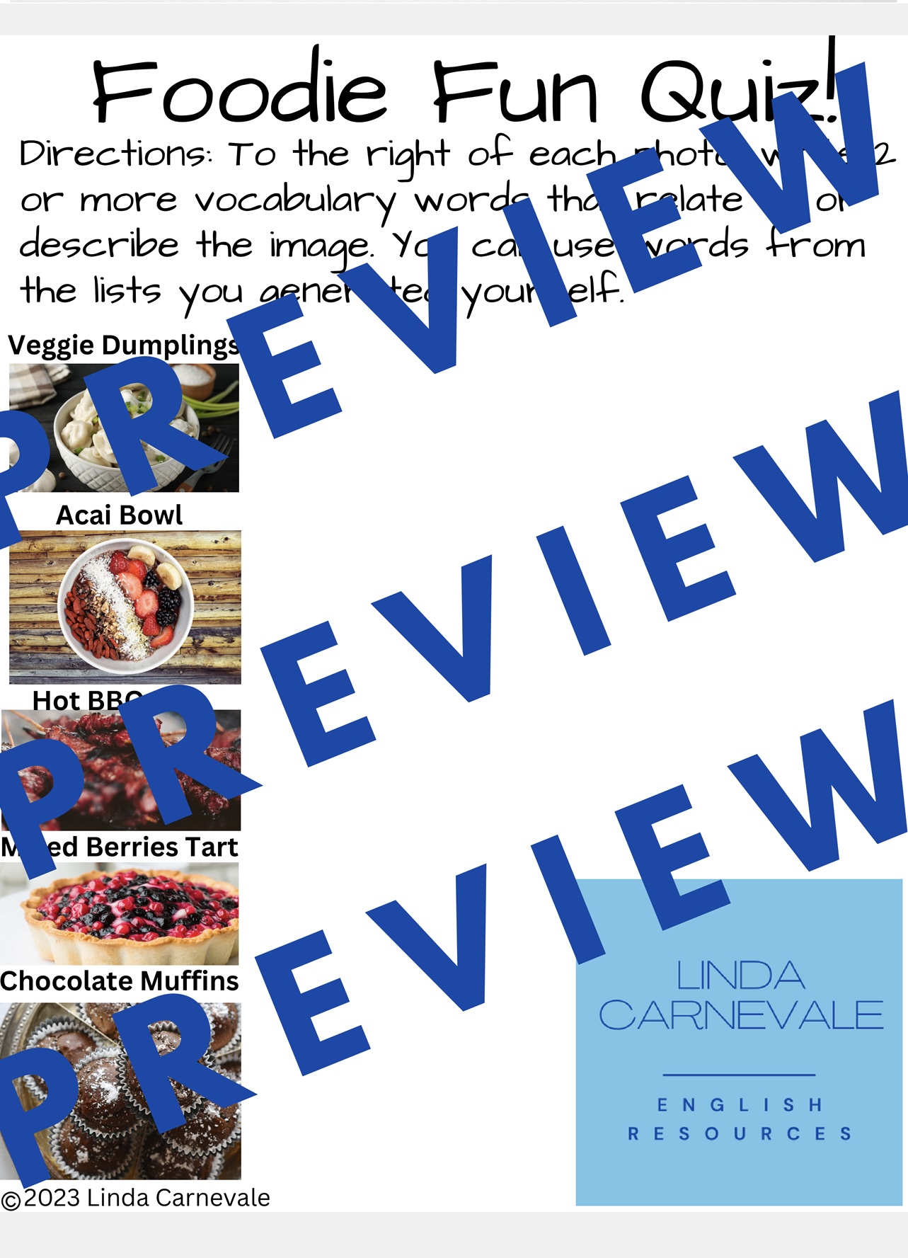 Fun FOODIE VOCABULARY Lesson: Improve Reading Comprehension | Made By ...