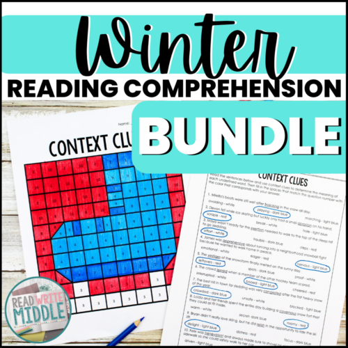 Winter Reading Comprehension Bundle Activities Middle School | Made By ...