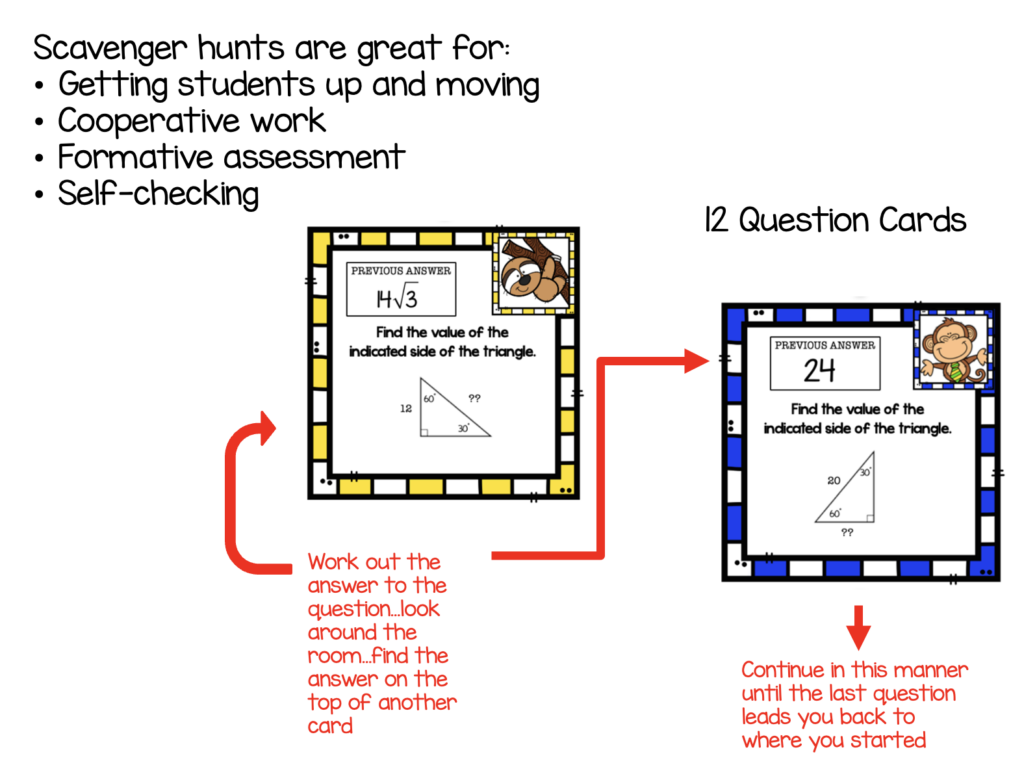 Geometry Special Right Triangle Scavenger Hunt | Made By Teachers