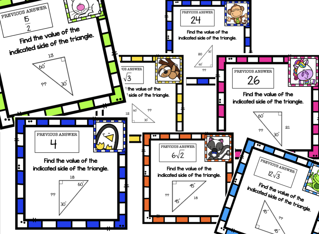 Geometry Special Right Triangle Scavenger Hunt | Made By Teachers