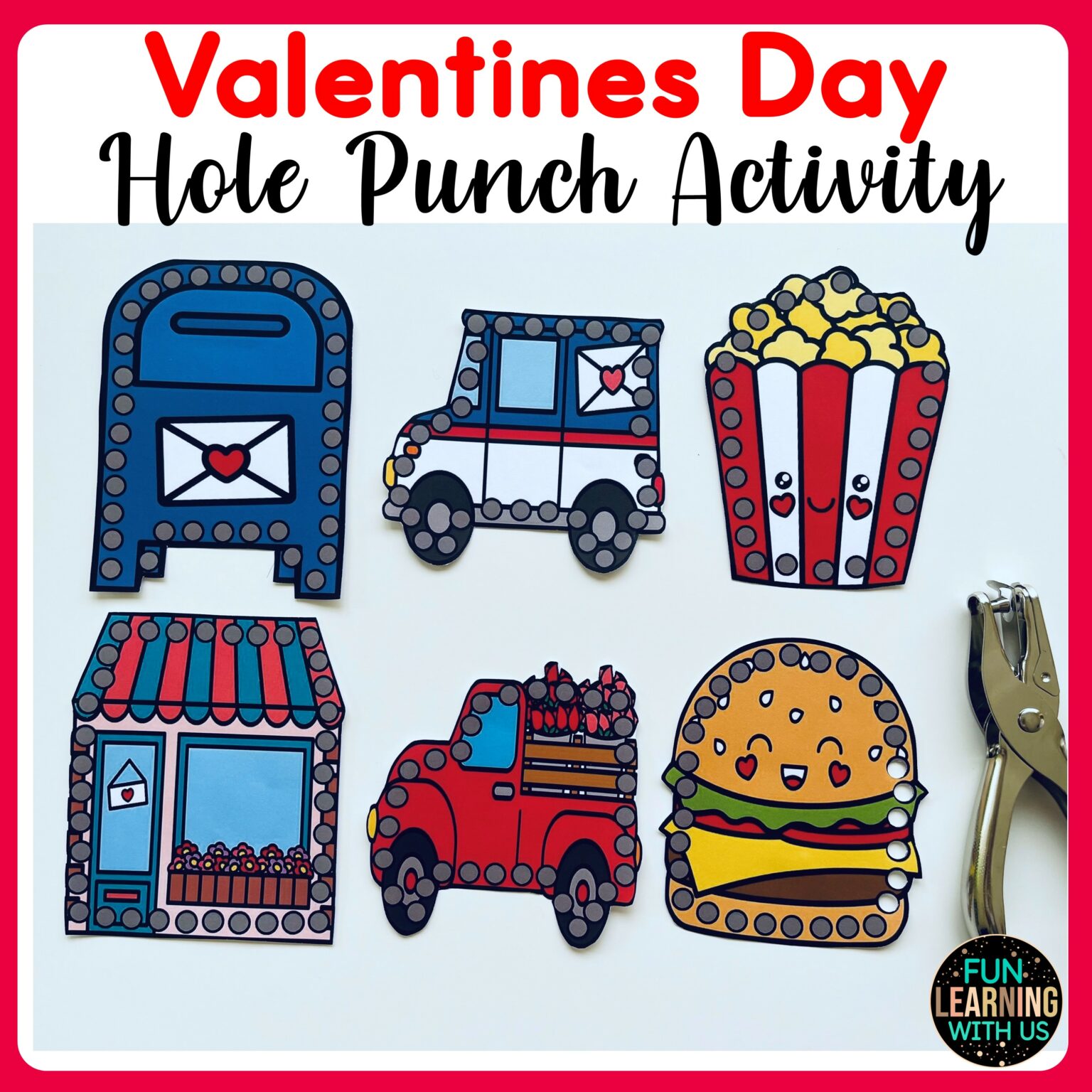 Valentines Day Hole Punch Fine Motor Skill Activity | Made By Teachers