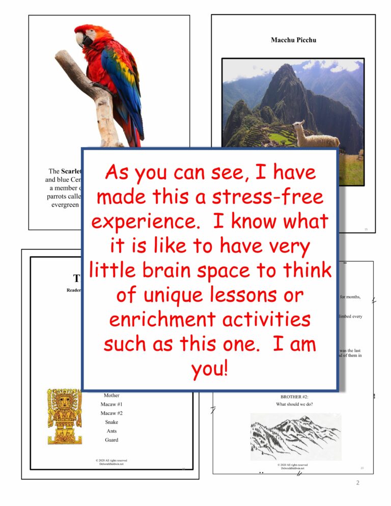 Readers Theater Script| Inca Story |The Magic Lake Good For Social ...