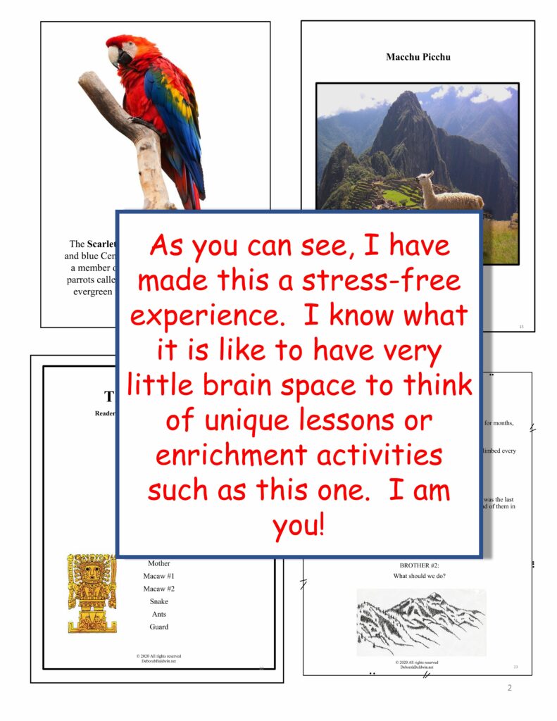 Readers Theater Script| Inca Story |The Magic Lake Good For Social ...