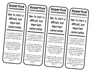 Assertive Communication Bookmark | Starting Difficult Conversations ...