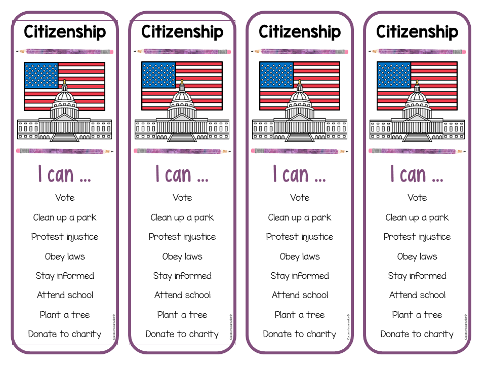 Citizenship Bookmark | Made By Teachers