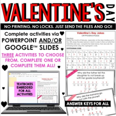 Valentine's Day Activities DIGITAL Escape Room | Google Slides ...