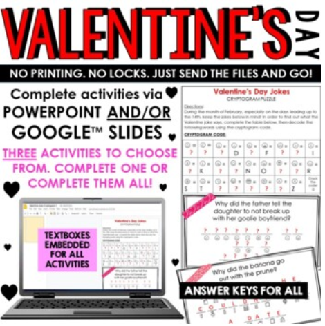 Valentine's Day Activities DIGITAL Escape Room | Google Slides ...
