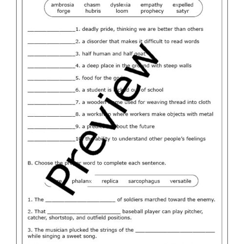 Rick Riordan "Sea of Monsters" worksheets | Made By Teachers