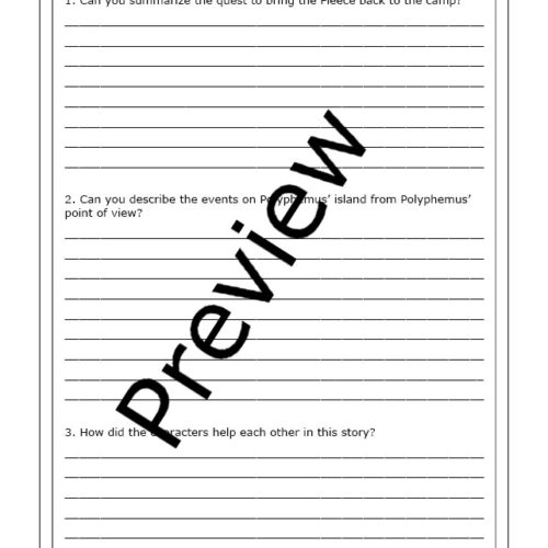 Rick Riordan "Sea of Monsters" worksheets | Made By Teachers
