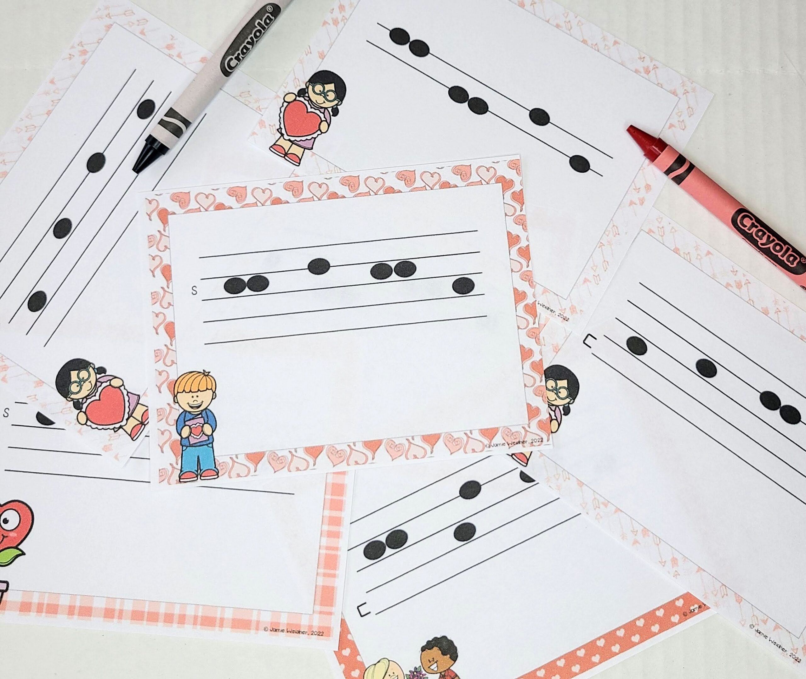 Valentine's Day Pentatonic Solfege Flashcards | Made By Teachers