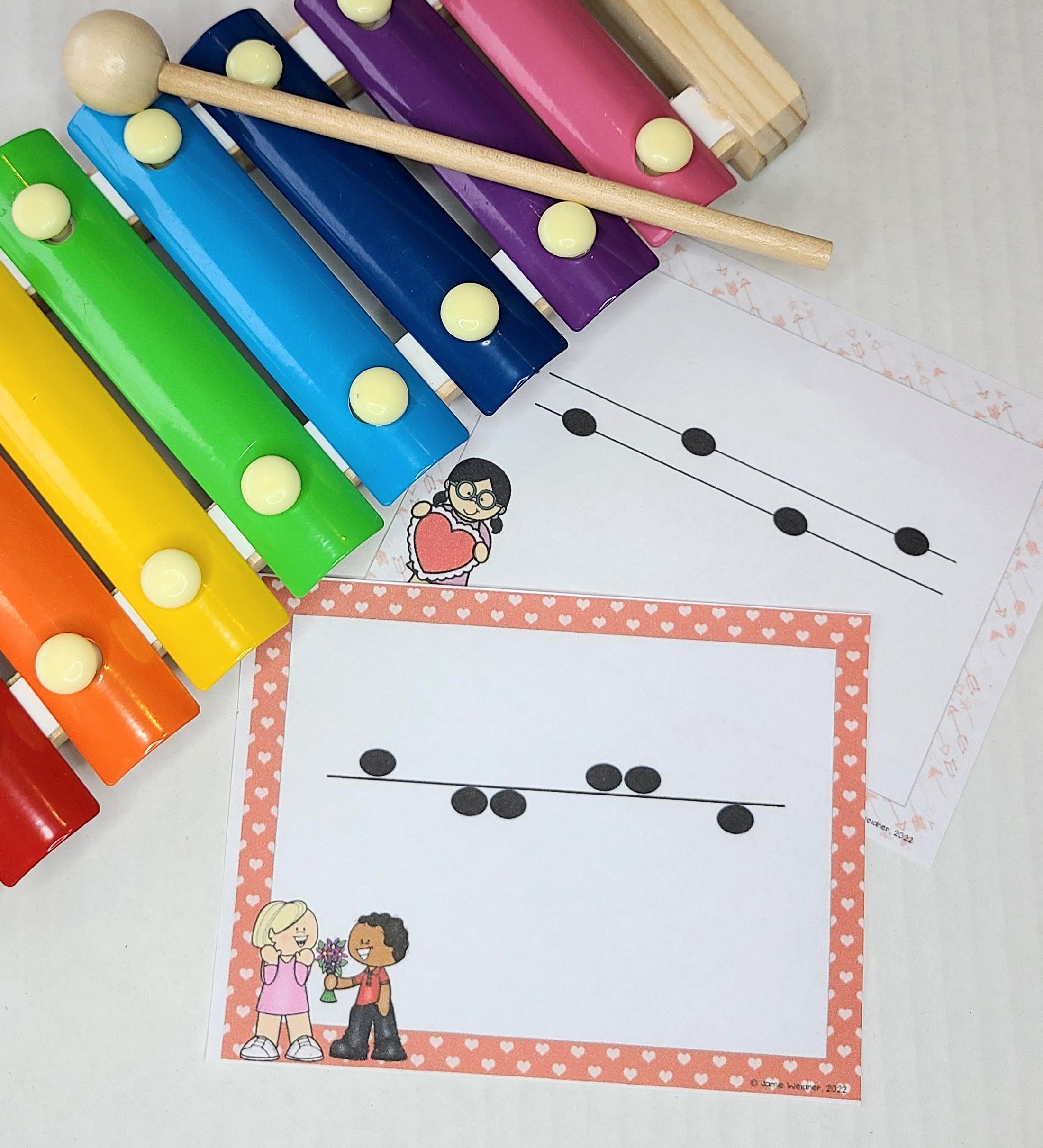 Valentine's Day Solfege Flashcard Elementary Music Bundle | Made By ...