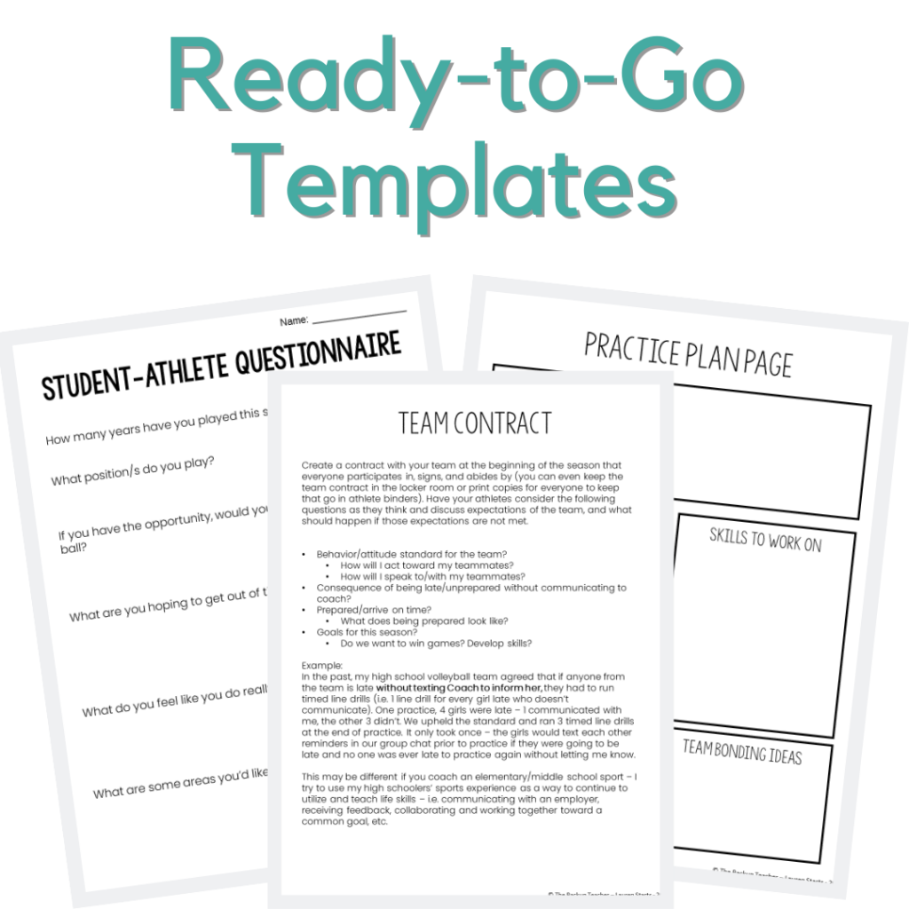 Basic Coach Template Pack | Made By Teachers
