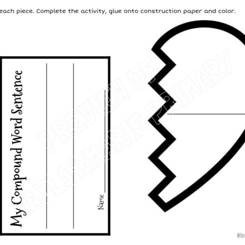 Valentine's Day Compound Word Craft and Activity | Made By Teachers
