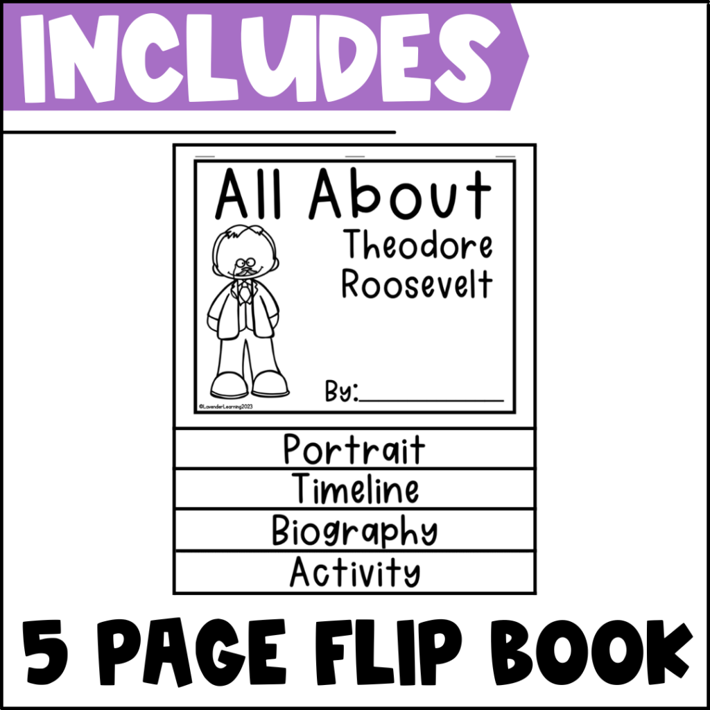 Theodore Roosevelt Biography Activities, Report, Worksheet - Presidents ...